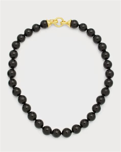 Elizabeth Locke 19k Black Onyx Cassandra Clasp Necklace 05 Yellow Gold Editorialist