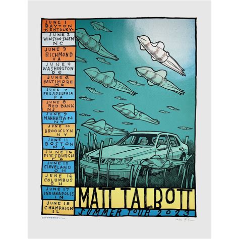Matt Talbott Summer 2023 Tour Poster Jay Ryan Undertow