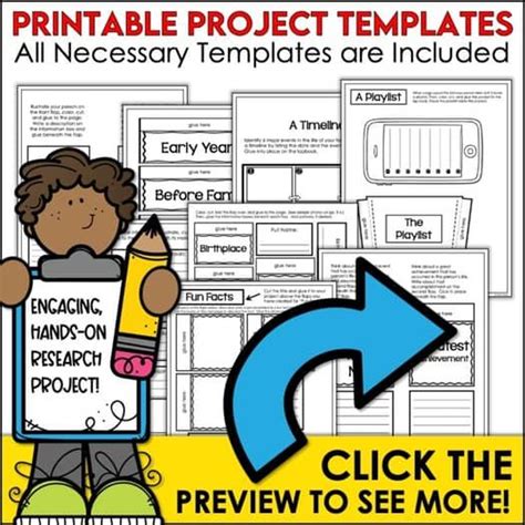 Biography Project Template Biography Report Famous Person Research