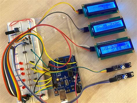 Arduino Carrera Bahn Projekt Rundenzeit Counter Mit LCD Arduino