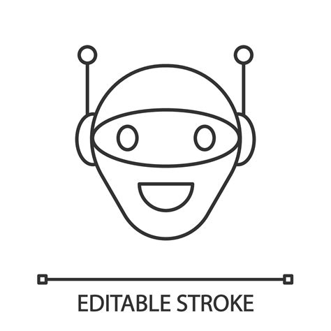 Chatbot Linear Icon Thin Line Illustration Talkbot Modern Robot