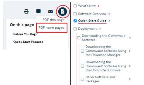 selecting sub sections of a page for pdf download community