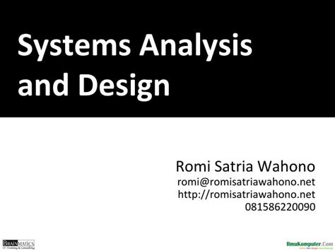 ppt systems analysis and design powerpoint presentation free
