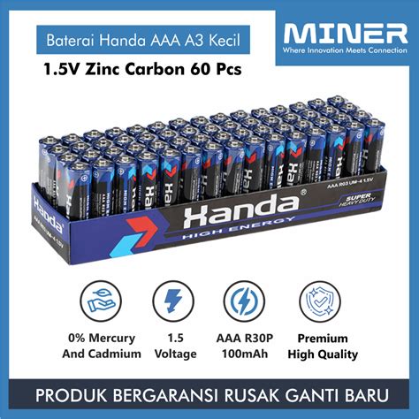Jual Miner Baterai Aaa A Kecil Handa V Zinc Carbon Pcs Shopee Indonesia