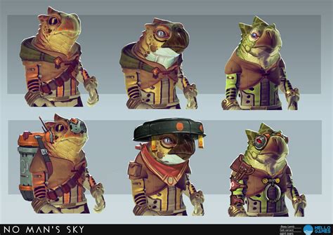 Artstation Nms Npc Races Other Bits Beau Lamb Character Design No Mans Sky Concept Art
