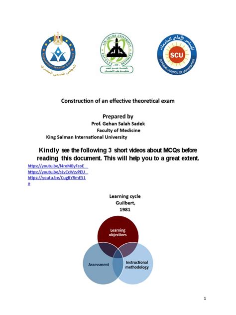 Construction Of An Effective Theoretical Exam Pdf Educational