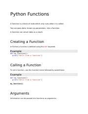 Python Functions Understanding Parameters And Arguments Course Hero