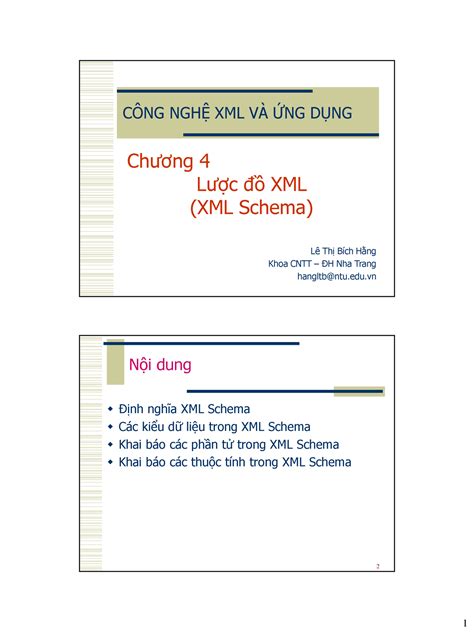 4 xml schema q2ewdsxasda cÔng nghỆ xml vÀ Ứng dỤng chương 4 lược