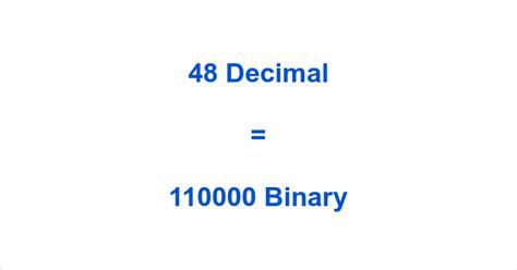 48 In Binary How To Convert 48 To Binary