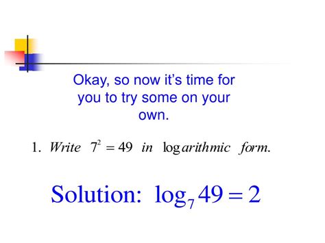 PPT Introduction To Logarithms PowerPoint Presentation Free Download ID 705182