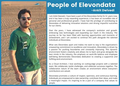 Elevondata On Linkedin Peopleofelevondata Employeeexperience