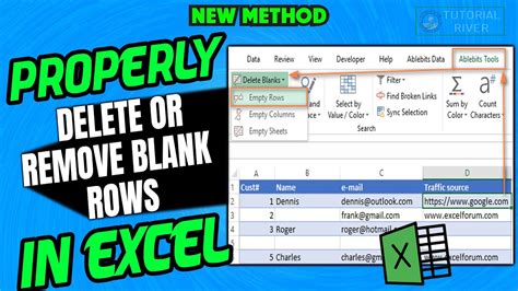how to properly delete or remove blank rows in excel youtube