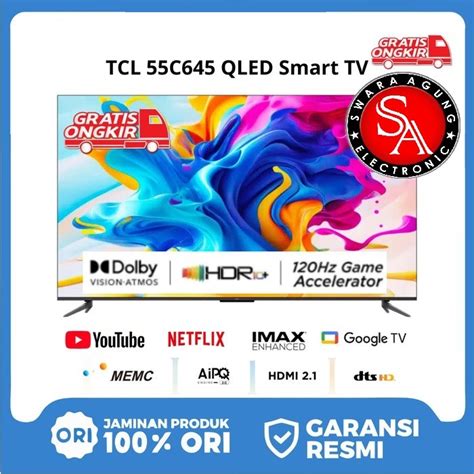 Jual Qled Uhd K Google Tv Inch Tcl C Hdr Android Medan Shopee Indonesia