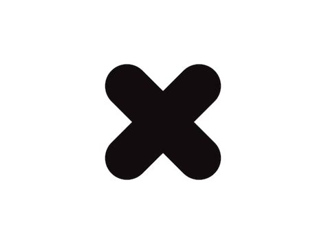 편지 X 로고 디자인 템플릿 일러스트 프리미엄 벡터