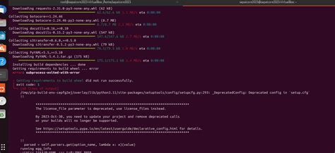 Solved Getting Requirements To Build Wheel Did Not Run Su SAP Community