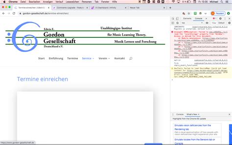 Embedded Form Isn´t Loading In Chrome Bug Reports Infinity Community Forum