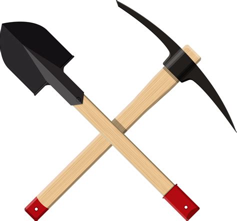 Crossed Shovel And Pickaxe 35856958 Png