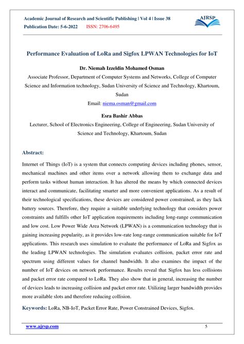 Pdf Performance Evaluation Of Lora And Sigfox Lpwan Technologies For Iot