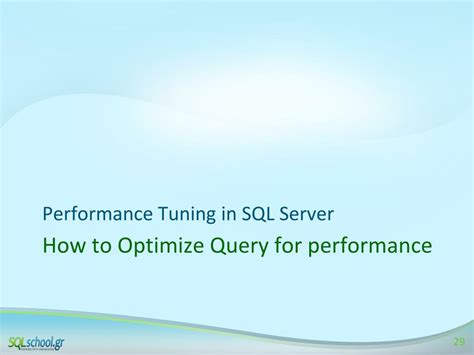Ppt Performance Tuning In Sql Server Powerpoint Presentation Free