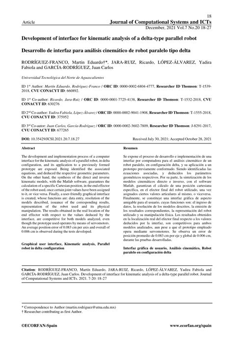 Pdf Development Of Interface For Kinematic Analysis Of A Delta Type