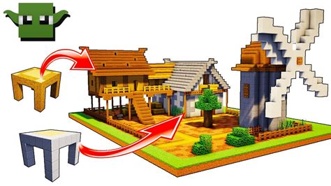 Minecraft Medieval Windmill Tutorial Easy 5x5 Building System Youtube
