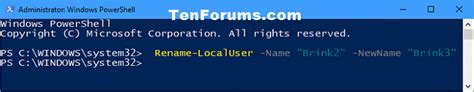 Change User Name Of Account In Windows Tutorials