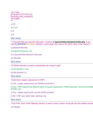 Php Questions And Answers DOCX