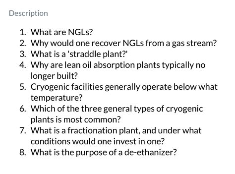 Solved Descriptionwhat Are Nglswhy Would One Recover Ngls