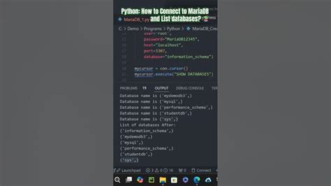 Python How To Connect To Mariadb And List Databases 📚 Youtube