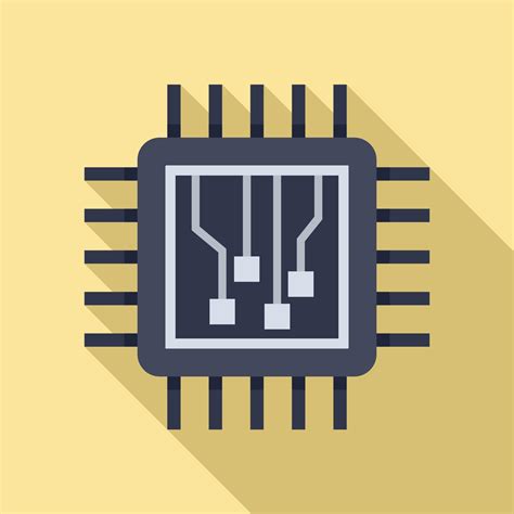Machine Learning Processor Icon Flat Style 14521212 Vector Art At Vecteezy