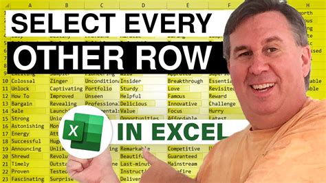 Excel Select Every Other Row In Excel Episode 2508j Youtube