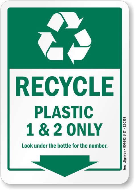 Recycle Plastic Bottles Sign