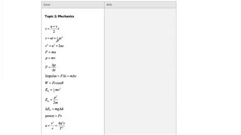 Smart Physics Hl Formula Booklet Mcat Questions