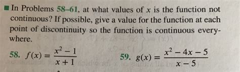 solved in problems 58 61 at what values of x is the