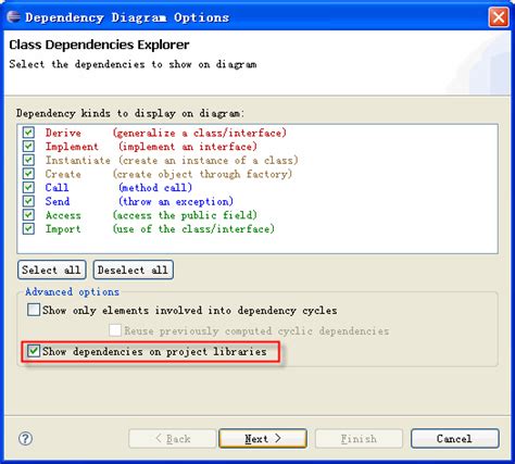 explore dependencies on libraries