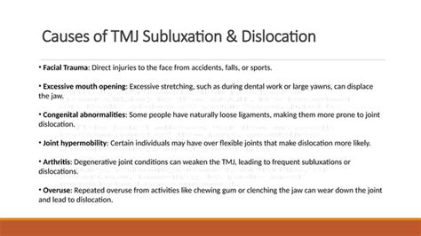 Difference Between TMJ Subluxation And Dislocation Pptx PPTX