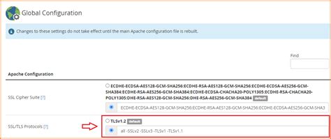 Cpanel Whm How To Enable Tls V Auspag