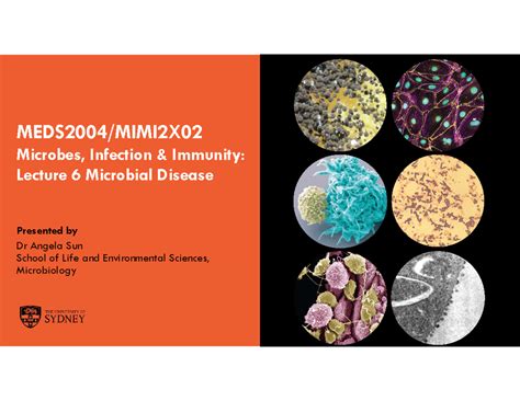 L6 Microbial Disease Lecture Notes For Week 6 Meds2004 Mimi2x