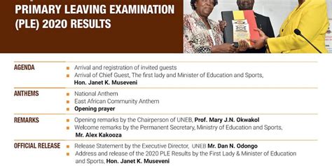 PLE RESULTS OUT TODAY Friday July UNEB