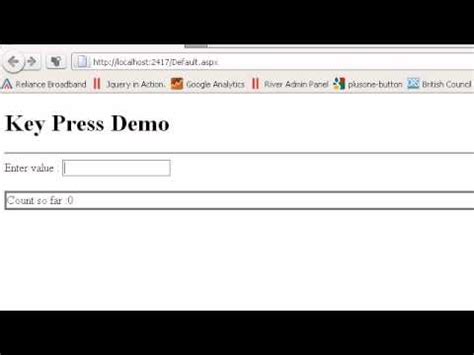 How To Use Keypress In Jquery YouTube