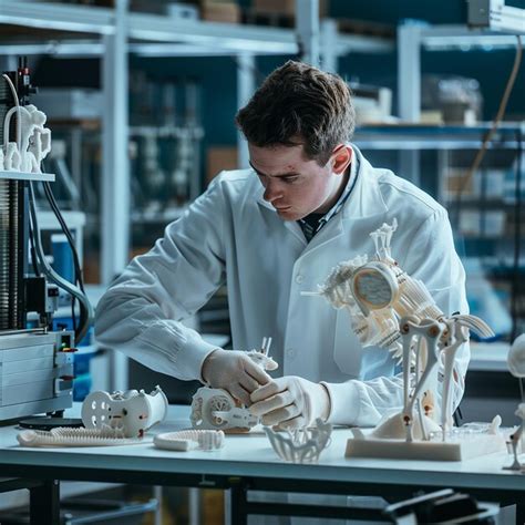 Biomedical Engineer Developing Prosthetics Premium Ai Generated Image