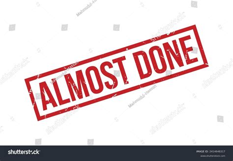 Red Almost Done Rubber Stamp Seal Stock Vector Royalty Free