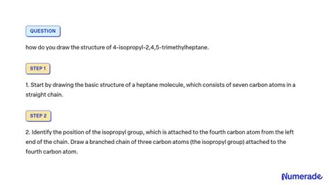 Solved How Do You Draw The Structure Of 4 Isopropyl 2 4 5