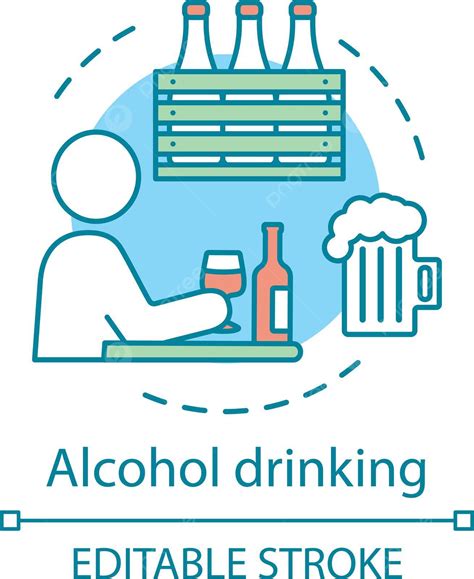 Alcohol Drinking Concept Icon Icon Connect Line Vector Icon Connect Line Png And Vector With