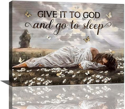 Give It To God And Go To Sleep Canvas Wall Art Sleeping