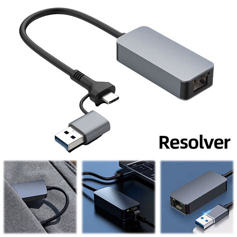 Convertidor Red Tipo C A Rj45 Adaptador Usb Ethernet 2 5g Para Pc Y Portátil Walmart En Línea