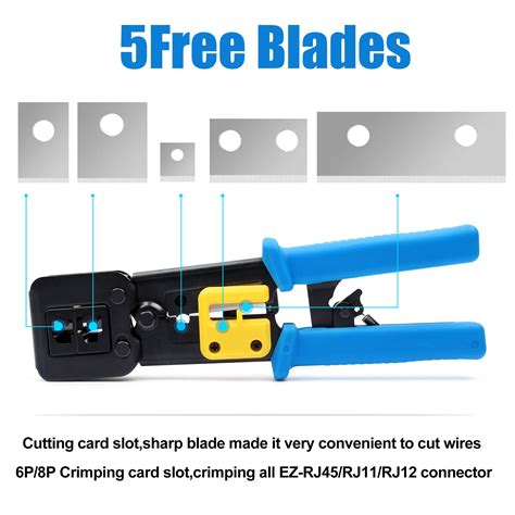 Buy EZ RJ45 Crimp Tool Knoweasy All In One Crimper For Pass Through EZ Legacy RJ11 RJ12 RJ45