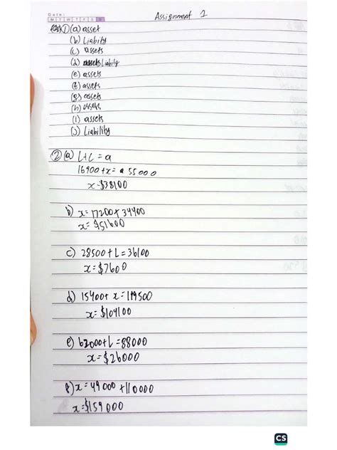 Accounts Assignment 1 Pdf