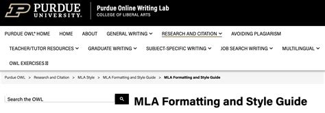 Casey Smiths Writing For The Arts Mla Style Use The Purdue Online