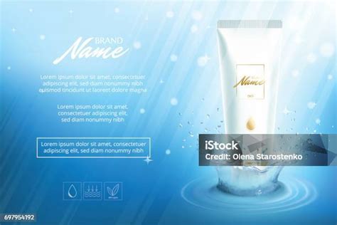 광고 카탈로그 잡지에 대 한 미용 제품에 대 한 포스터 화장품 패키지의 벡터 디자인입니다 보습 크림 젤 비타민 바디 로션 고립